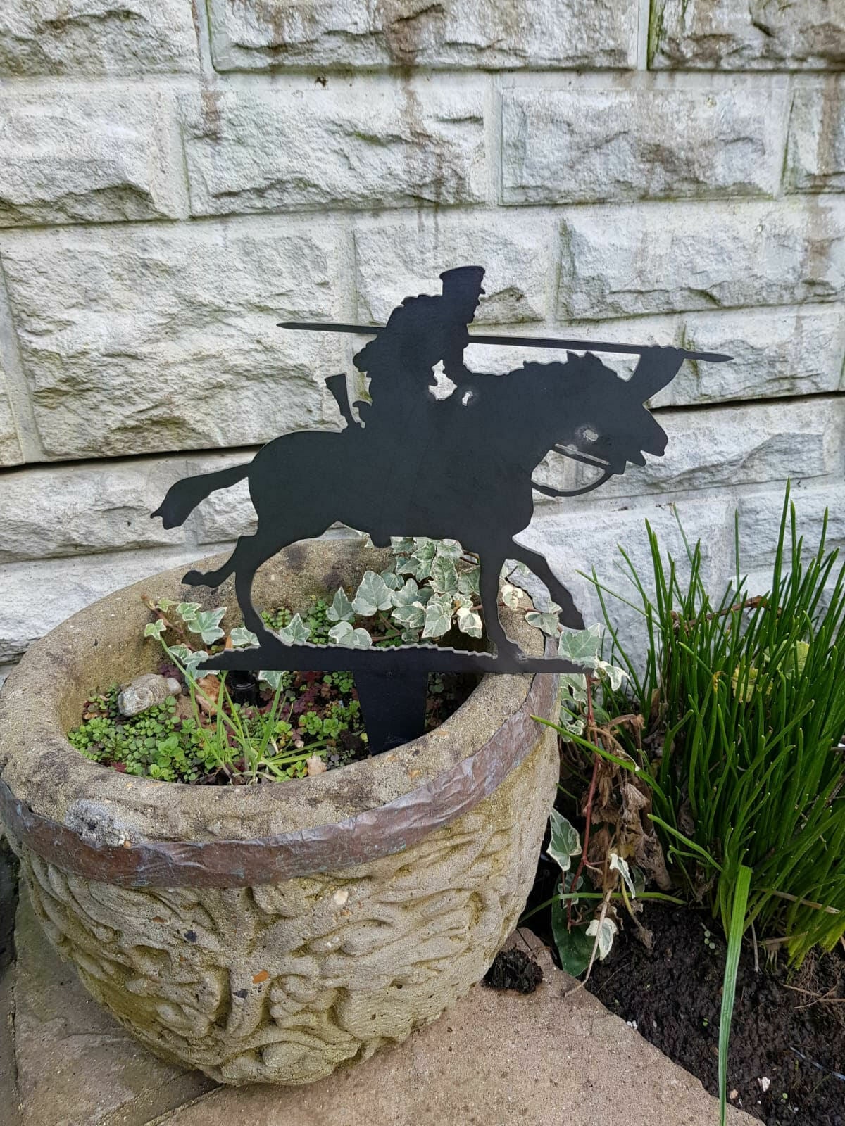 Metal Tommy WW1 Army Soldier on Horse Garden Ornament Unpainted | Metal ...